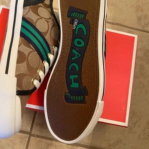 Coach | Shoes | New Coach Red Ivy Logo Tennis Shoes | Poshmark